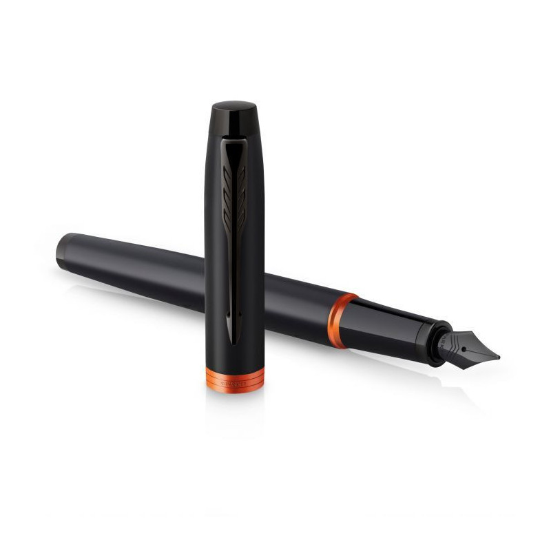 Parker IM Vibrant Rings flame orange Set Fountain pen and Notebook