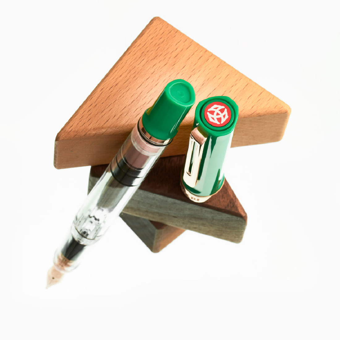 TWSBI ECO-T ROYAL JADE ROSEGOLD FOUNTAIN PEN + MIDNIGHT BLUE INK PACK