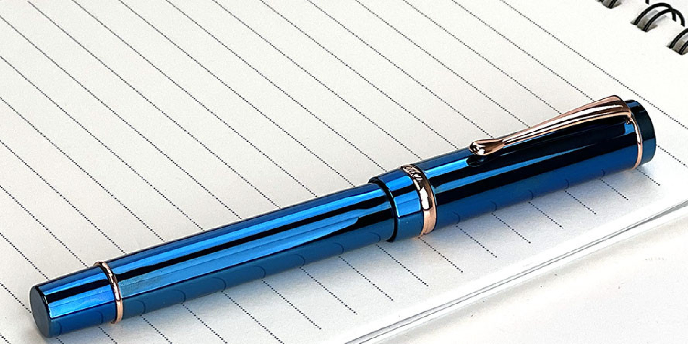 CONKLIN DURAGRAPH METAL PVD BLUE FOUNTAIN PEN