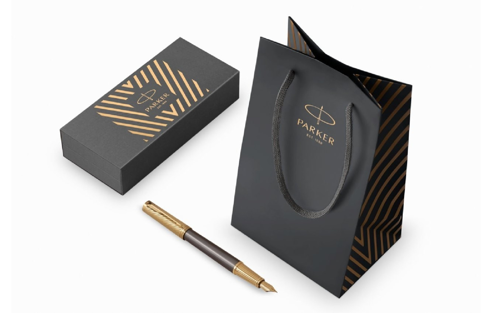 Parker Ingenuity Pioneers Collection Arrow Grey Lacquer Fountain Pen