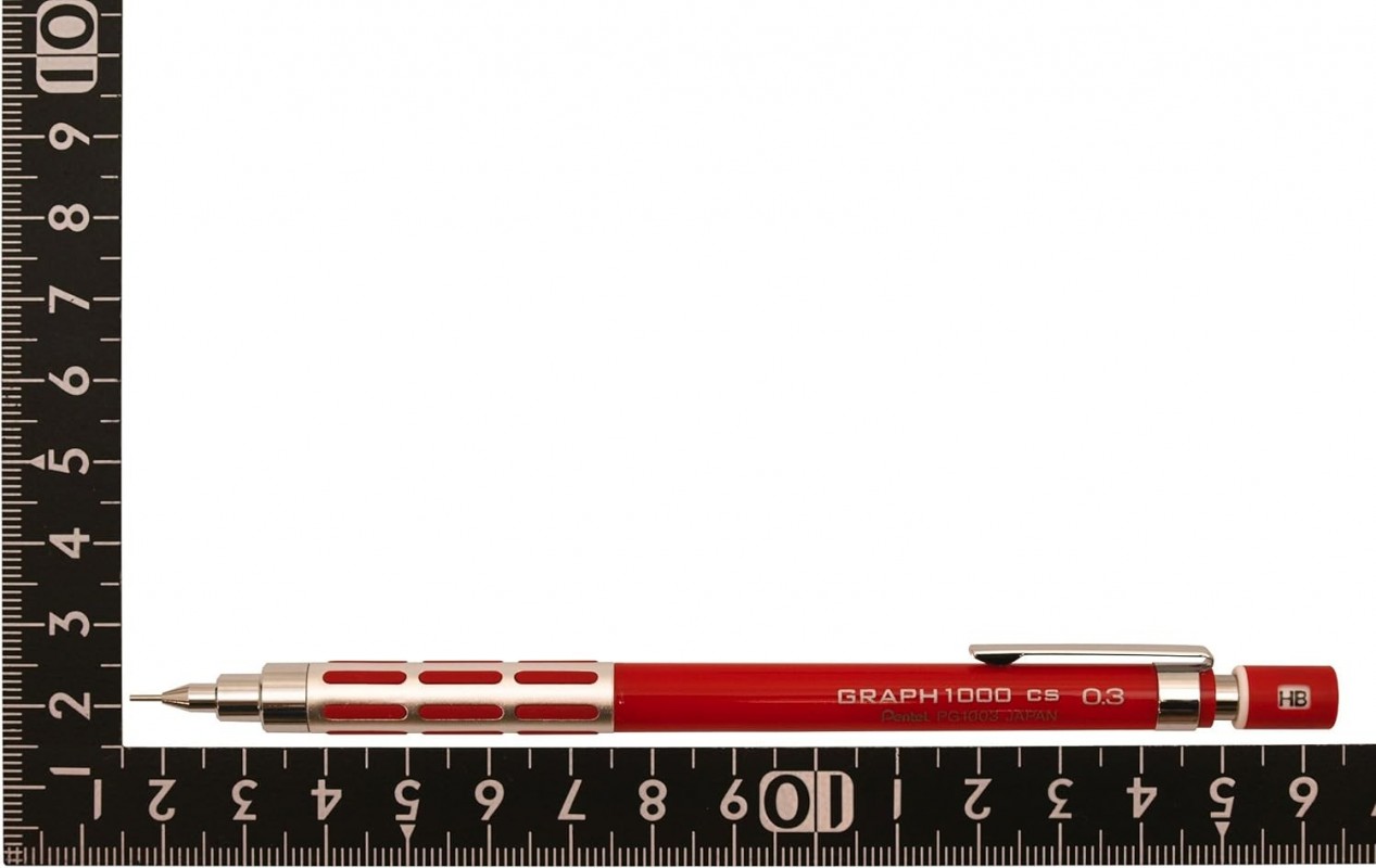 Pentel Mechanical Pencil, Graph 1000 CS, for Draft, 0.3mm, Red ...