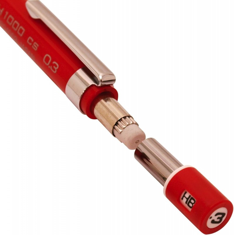 Pentel Mechanical Pencil, Graph 1000 CS, for Draft, 0.3mm, Red ...