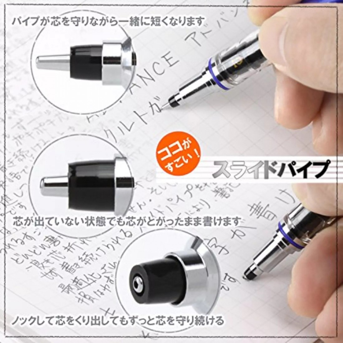 Uni Mitsubishi Pencil sharp pen Kurutoga Advance 0.3mm Navy M3-5591P.9
