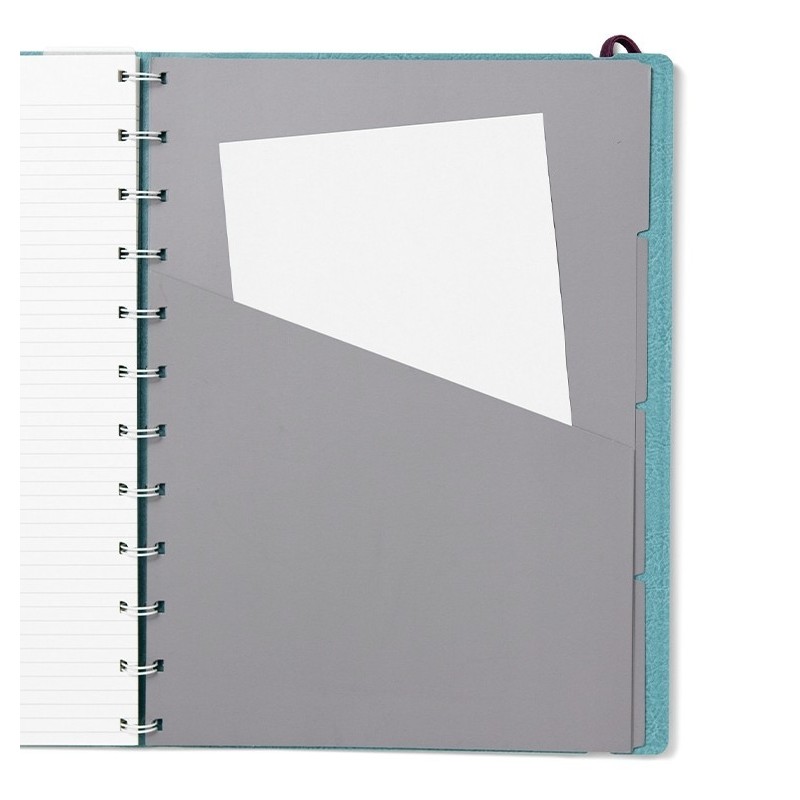 Notebook Refillable Ruled A4 Neutrals Teal 179523 Filofax