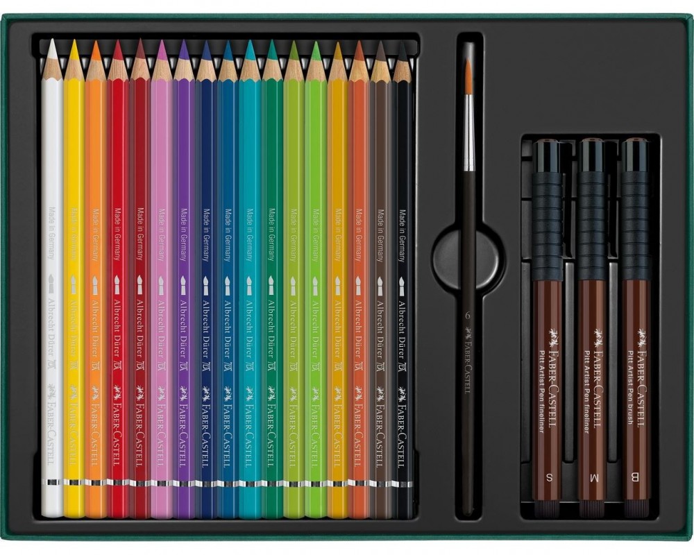Faber Castell Albrecht Durer Watercolour Pencils plus Pitt Artist Pens ...