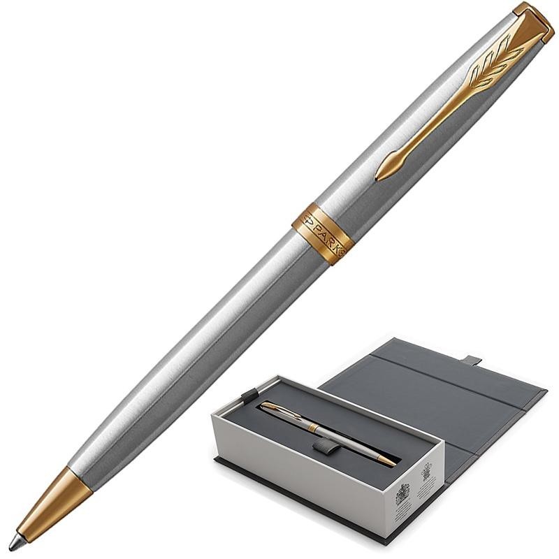 PARKER NEW SONNET STAINLESS STEEL GT BALLPOINT PEN 1931507