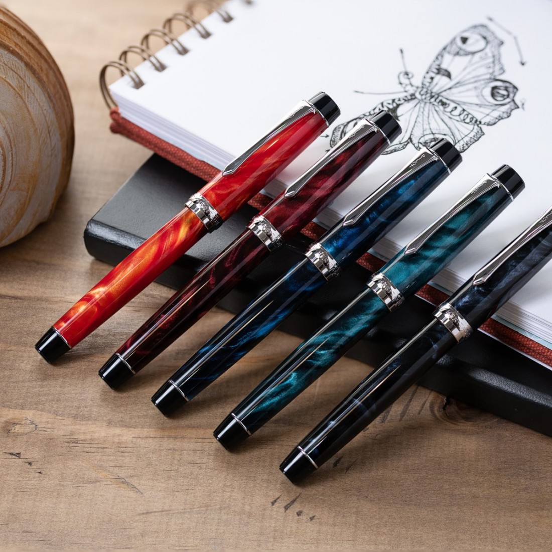 Pilot Custom Heritage SE Marble Orange Fountain Pen FKVH-3MR