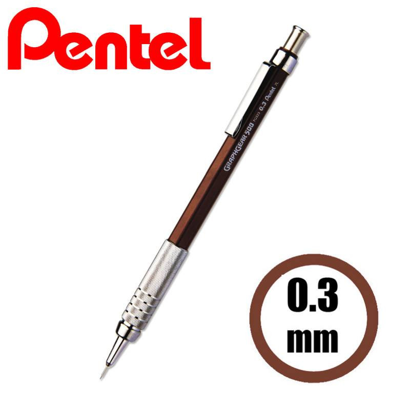 MECHANICAL PENCIL BROWN 0,3 ΜΜ GRAPH 500 PG523 PENTEL